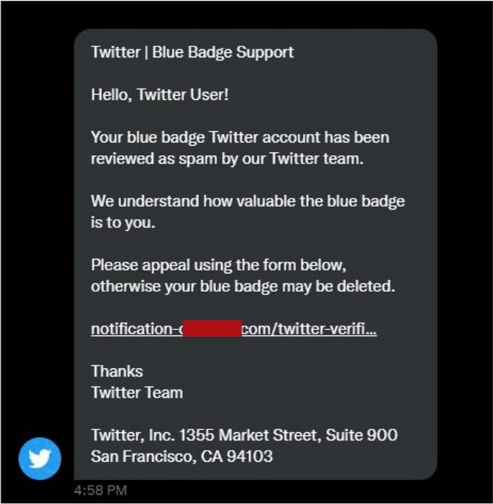 Twitter Blue Badge Phishing Scams Are Targeting Verified Accounts ...