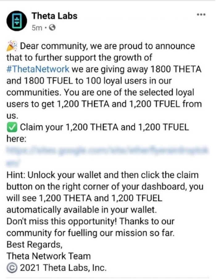 Crypto Scams of the Week: Theta Network Scams & MetaMask Phishing ...
