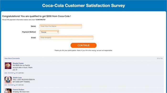 Cashtab[.]info, Coca-Cola, Costco, and Walmart – Top Survey Scams This ...