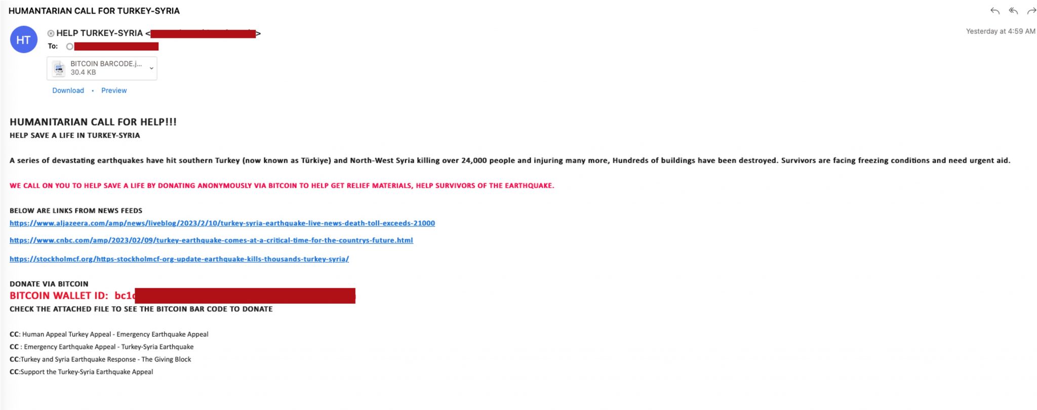 Turkey Earthquake Charity Scams Alert | Trend Micro News