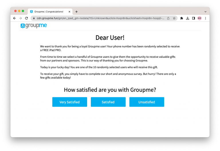 GroupMe[.]fun iPad Giveaway Scams | Trend Micro News