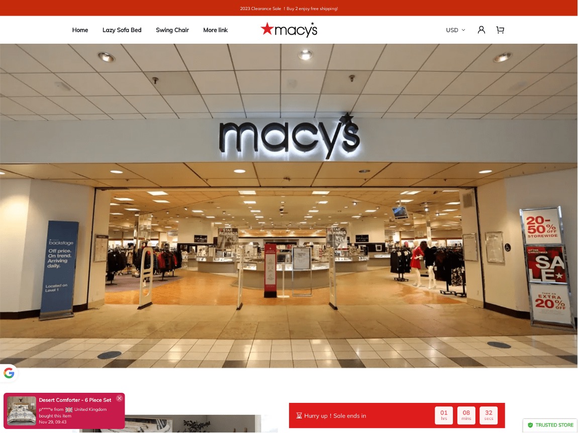 Macy’s Home Shop Scam | Trend Micro News