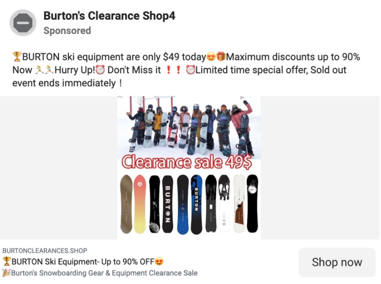 Burton Clearance Shop Scam (Legit Company Impersonated) | Trend Micro News