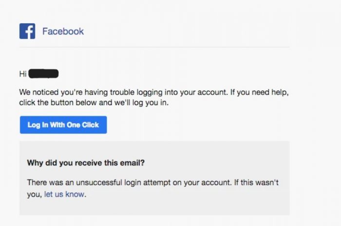 Unauthorized Log-in Attempt Notification Email | TrendLife Blog