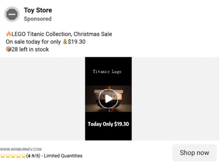 Winburnev Scam (Fake LEGO Sales Ads on Facebook) | Trend Micro News