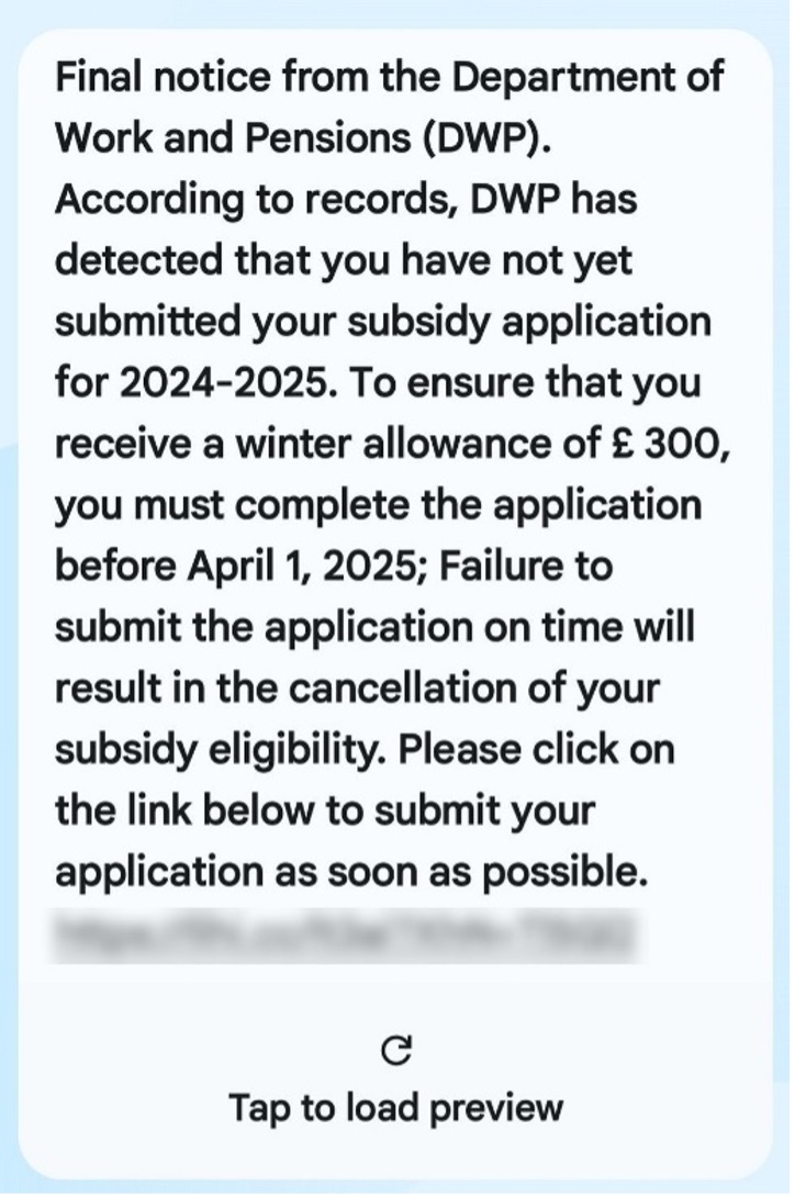 Watch Out For This DWP Scam (Winter Fuel Payment Scam) | Trend Micro News
