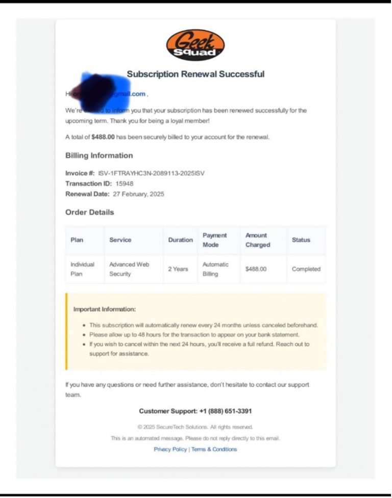 Geek Squad Scam Alert: How to Spot Fake Renewal Emails | Trend Micro News