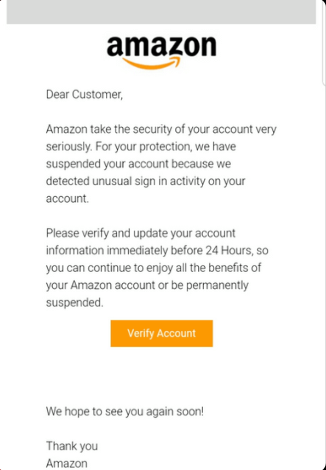 Scam Alert Fake Amazon Verification Phishing Email Trend Micro News Scam Alert Fake Amazon Verification Phishing Email Trend Micro News